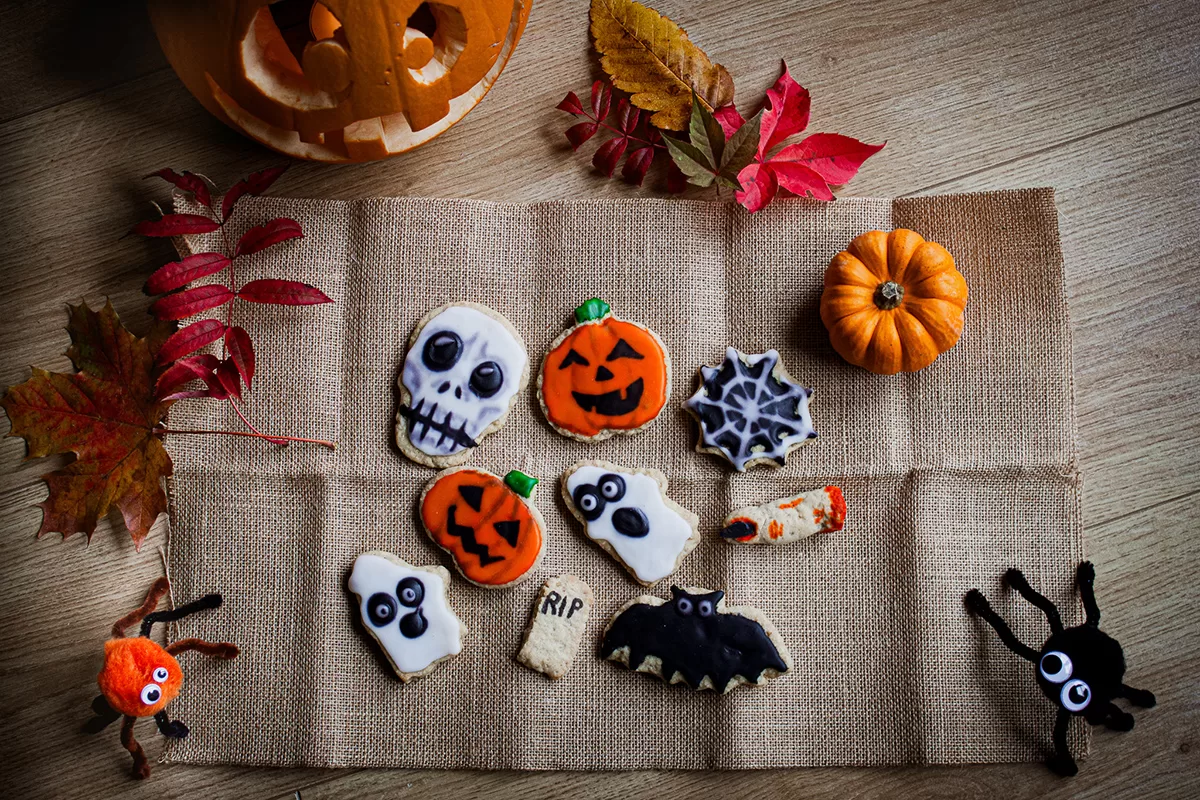 Spooky Gluten-Free and Vegan Biscuits - The Cheeky Green Bean
